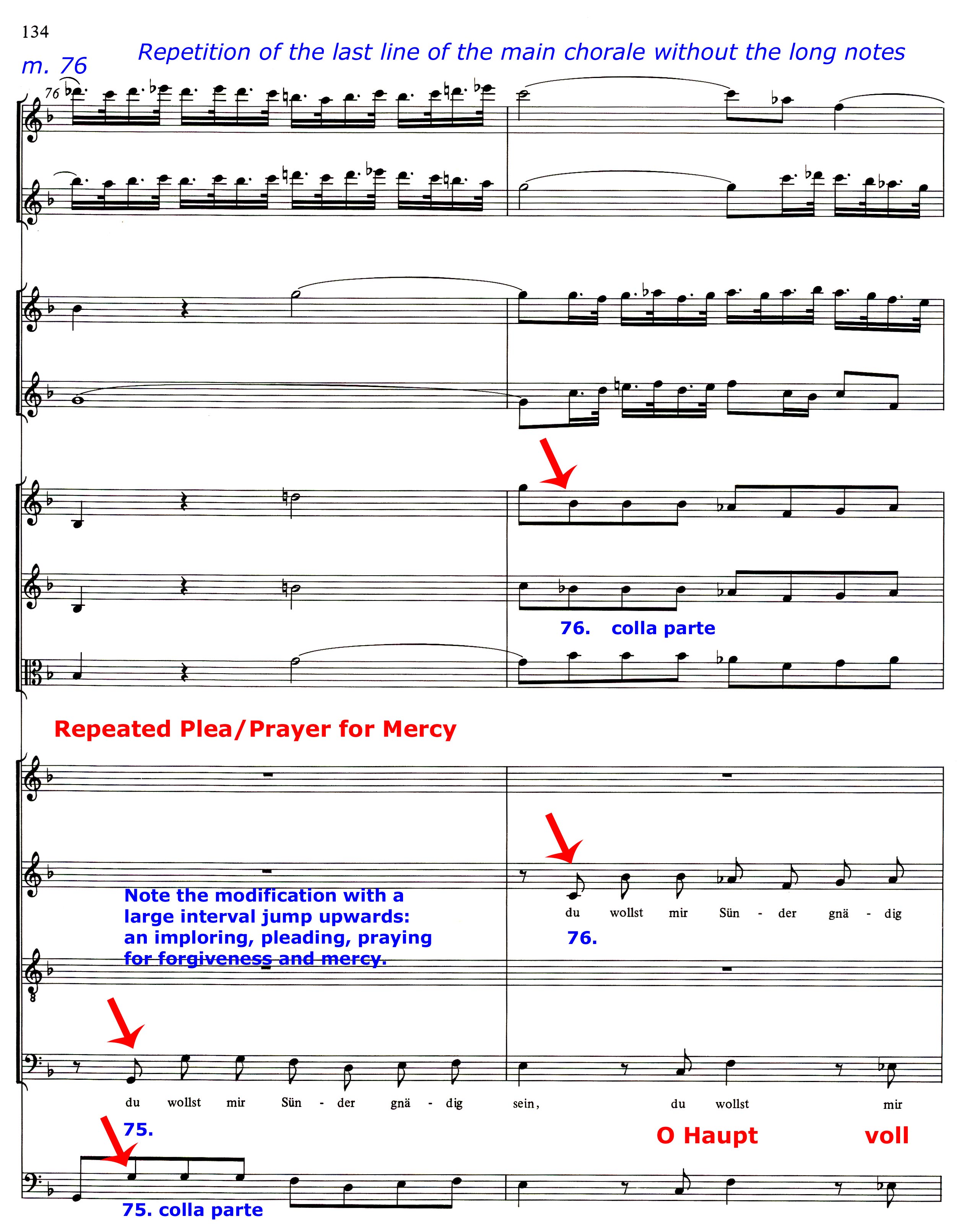 Cantata BWV 127 - Examples from the Score - Mvt. 1 - Part 6