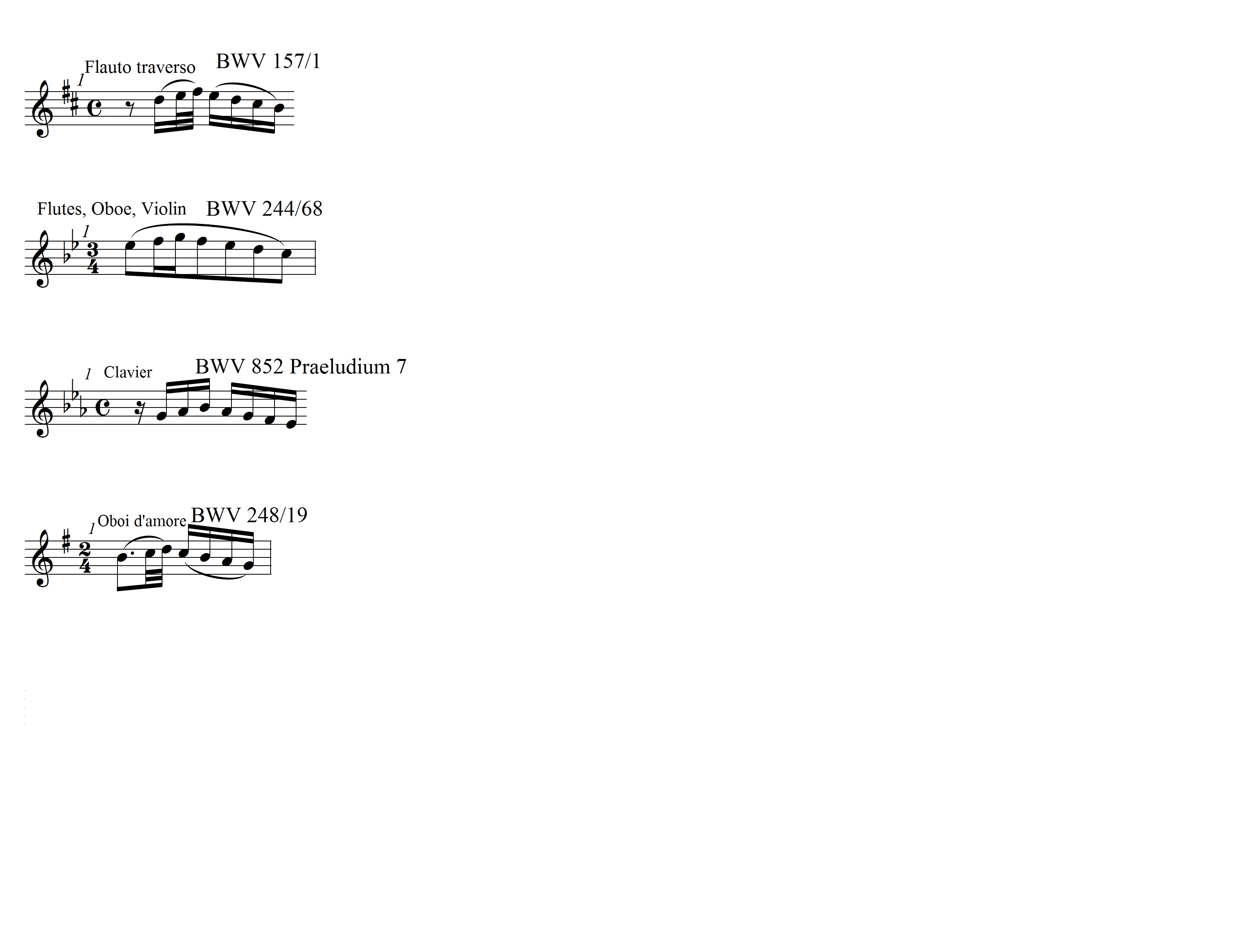 Cantata BWV 157 - Examples from the Score