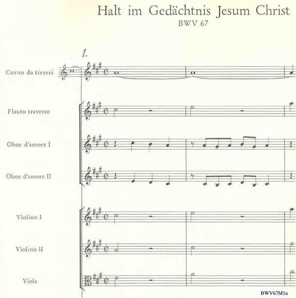 Cantata BWV 67 - Examples from the Score