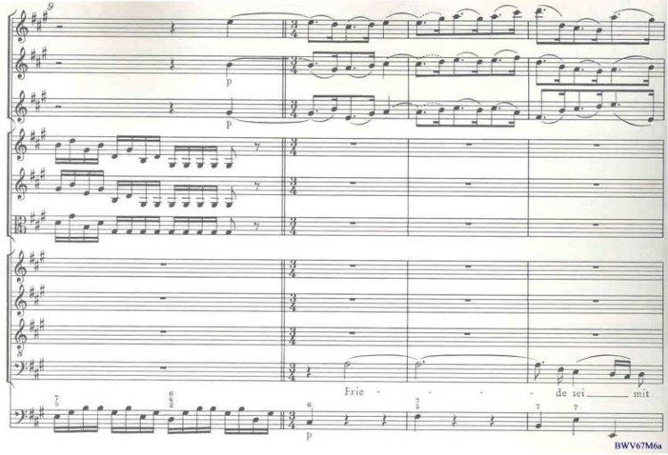Cantata BWV 67 - Examples from the Score