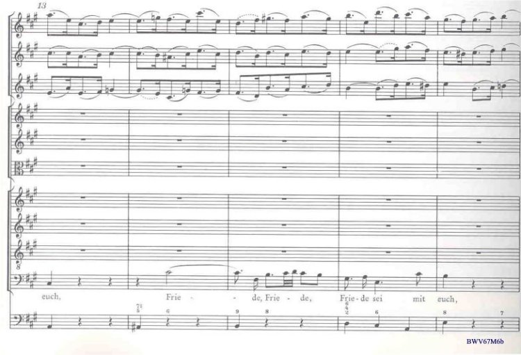 Cantata BWV 67 - Examples from the Score