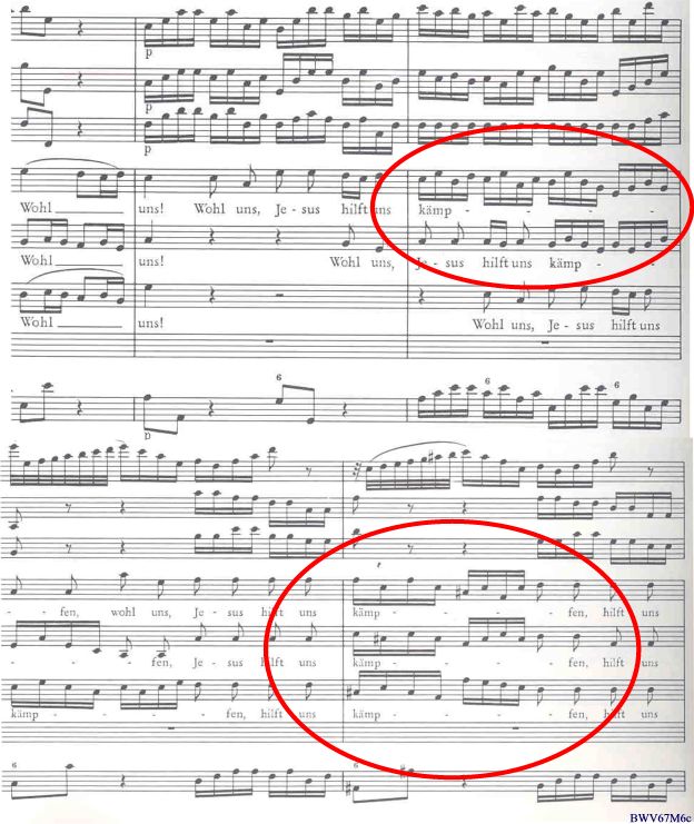 Cantata BWV 67 - Examples from the Score