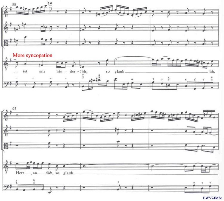 Cantata BWV 74 - Commentary & Examples from the Score